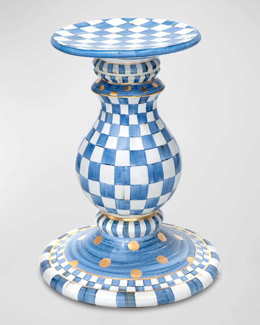 MacKenzie-Childs Royal Check Pedestal Table Base | Neiman Marcus