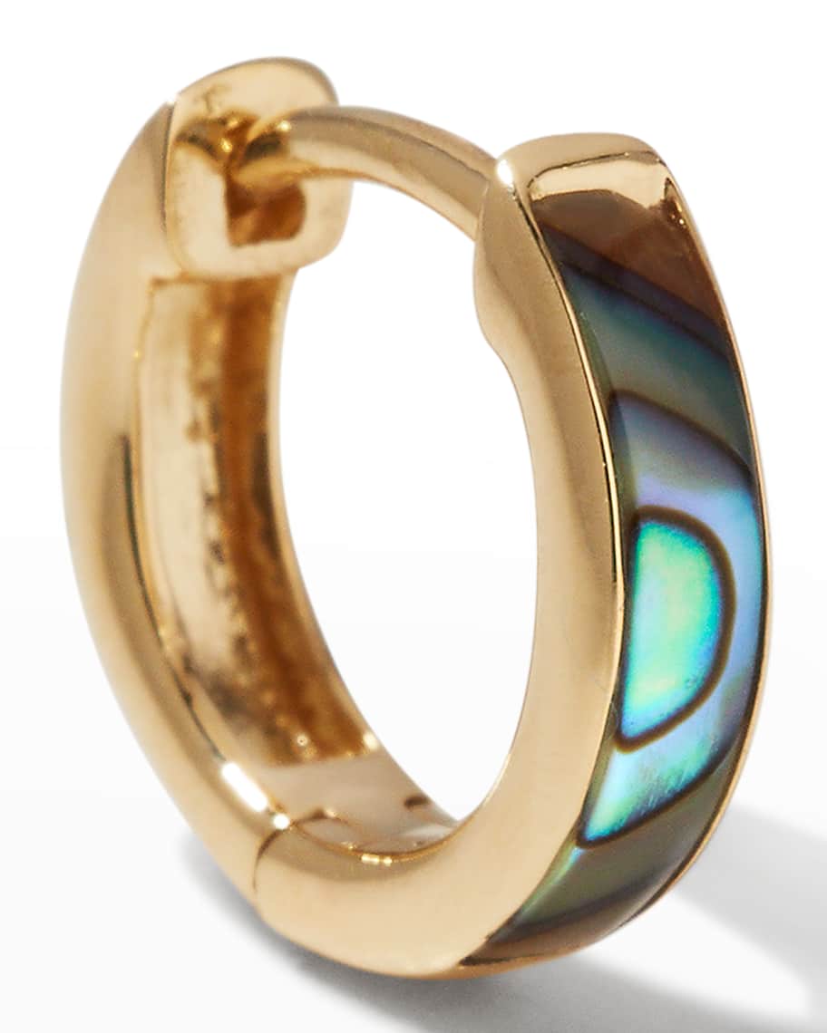 Pamela Love Synthetic Abalone Huggie Hoop Earring, Single | Neiman Marcus