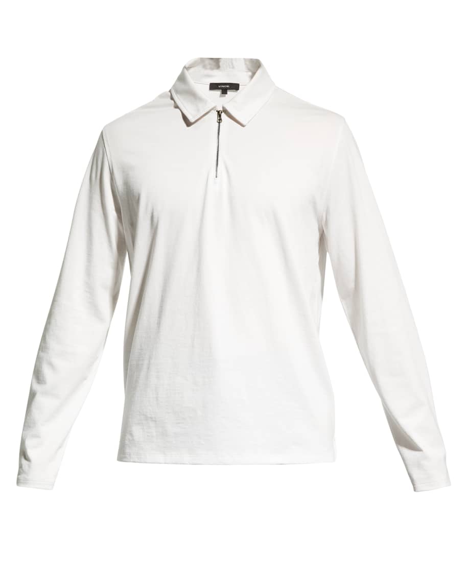 Vince Men's Pima Quarter-Zip Sweatshirt | Neiman Marcus