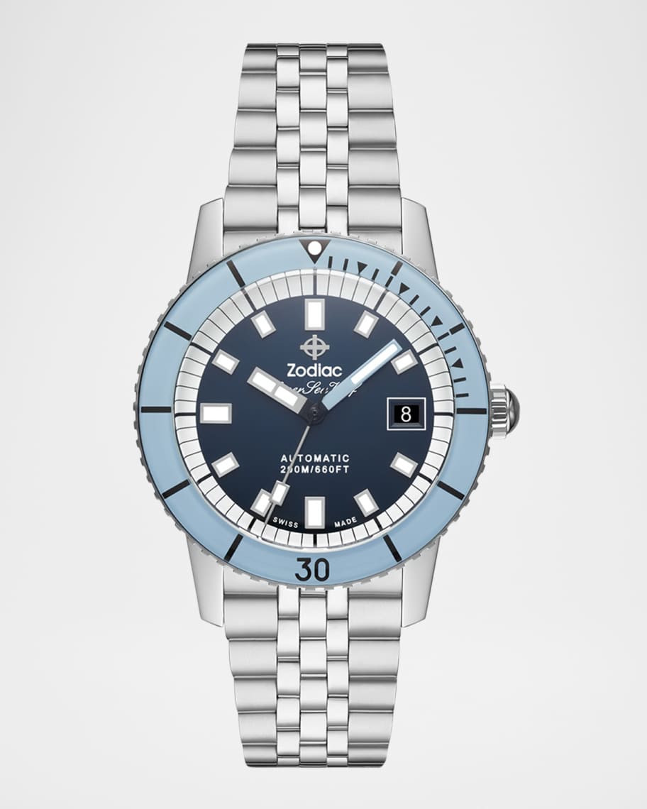 ZODIAC Men's Super Sea Wolf 53 Compression Bracelet Watch | Neiman Marcus