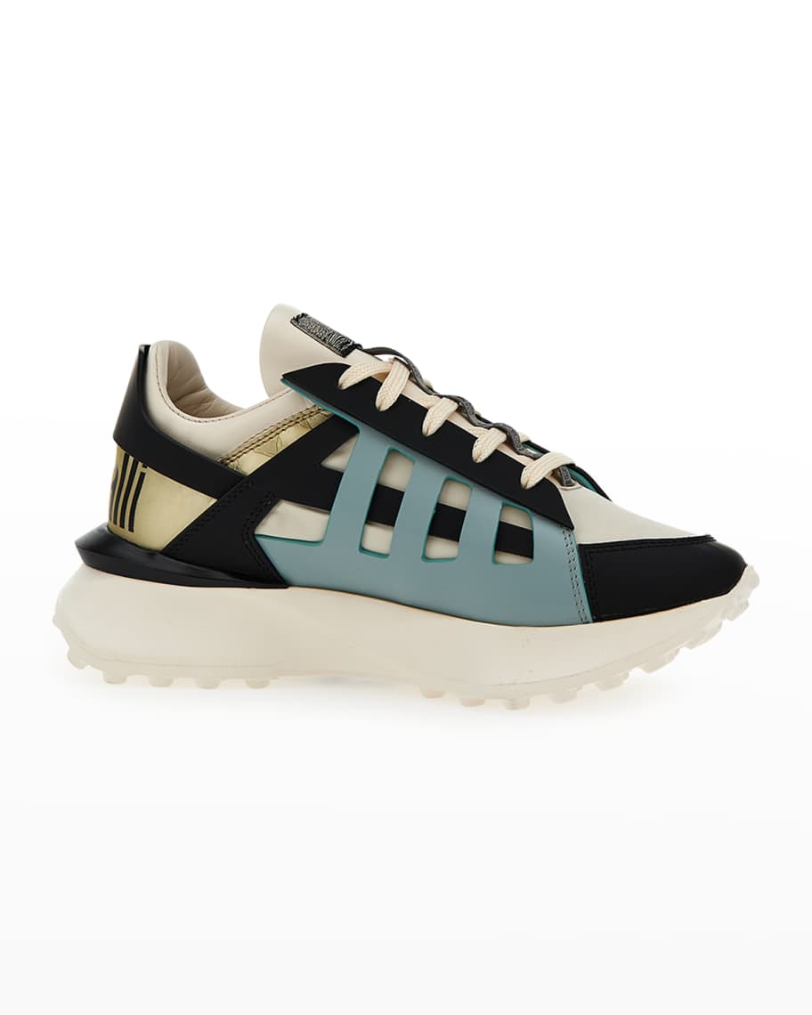 Cavalli Caged Mix-Media Runner Sneakers | Neiman Marcus