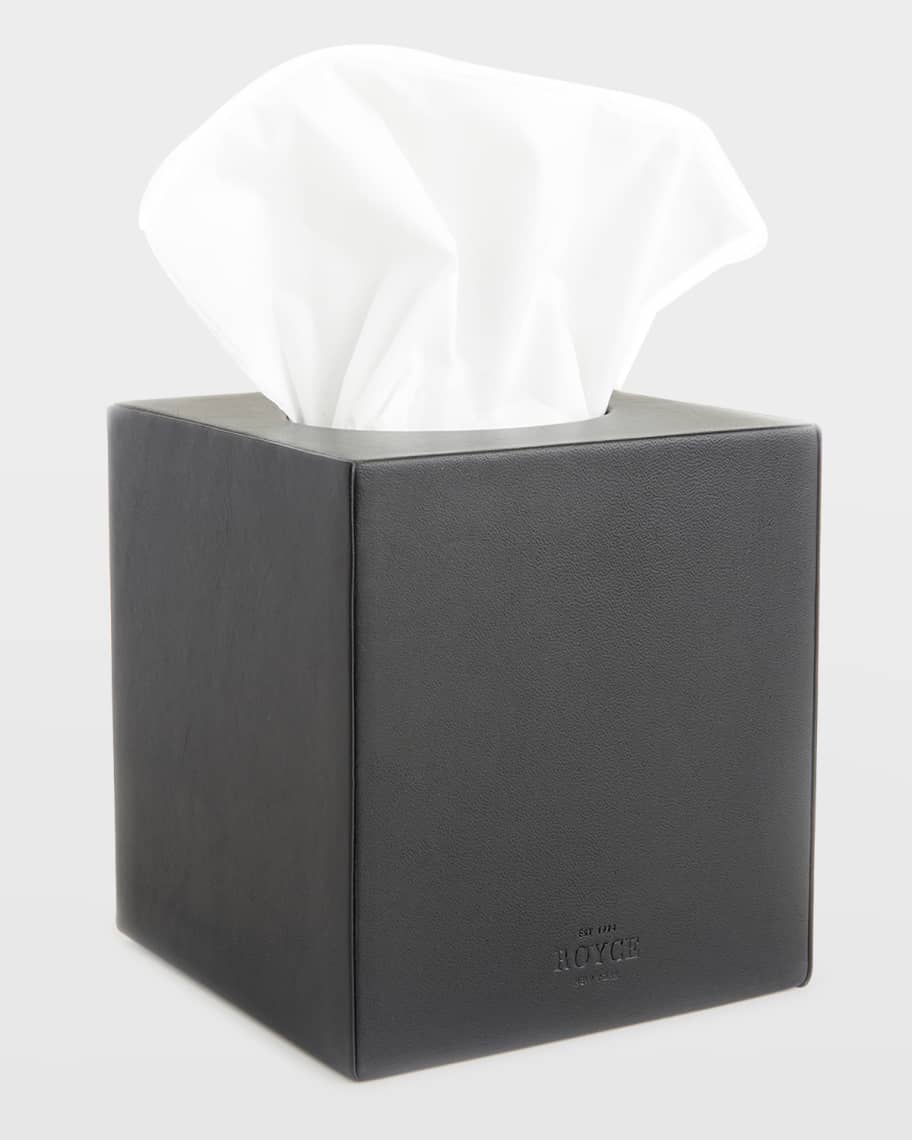 ROYCE New York Personalized Leather Tissue Box Cover | Neiman Marcus