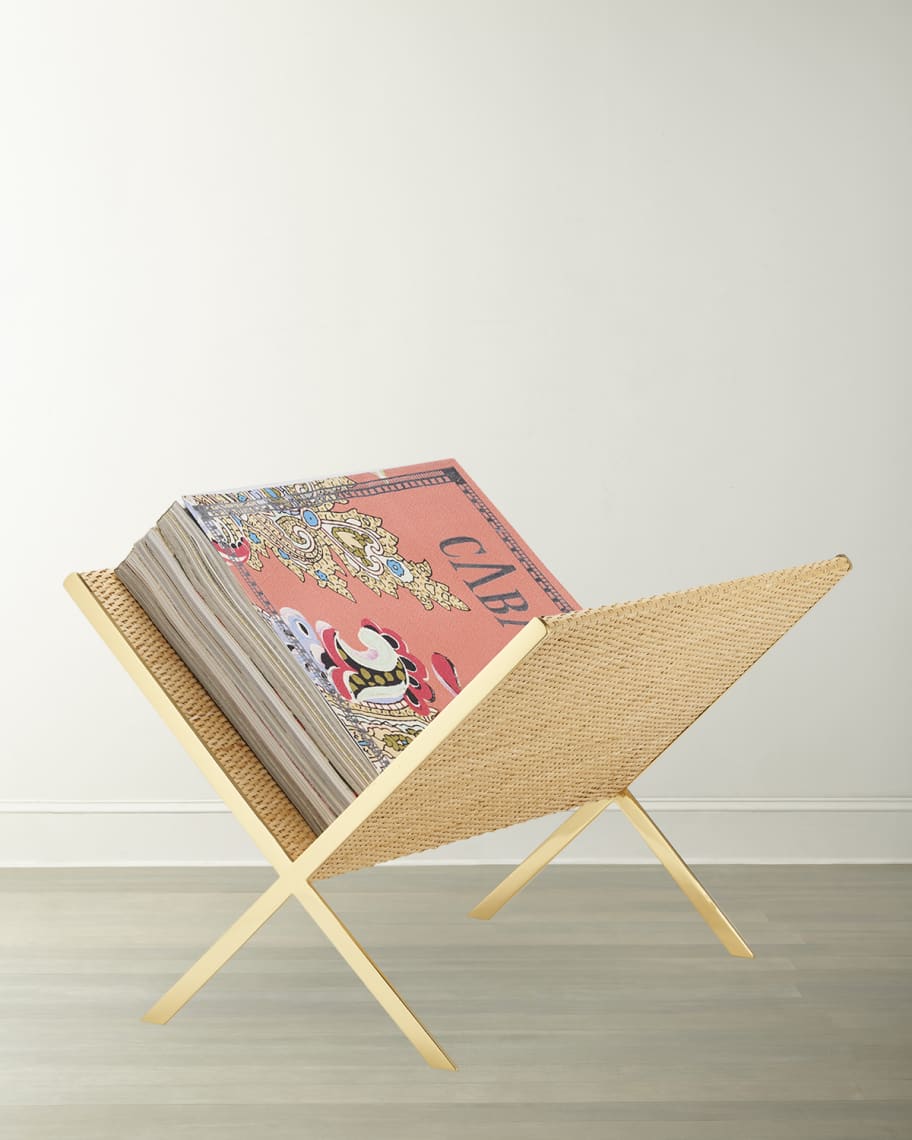 AERIN Colette Cane Magazine Rack | Neiman Marcus