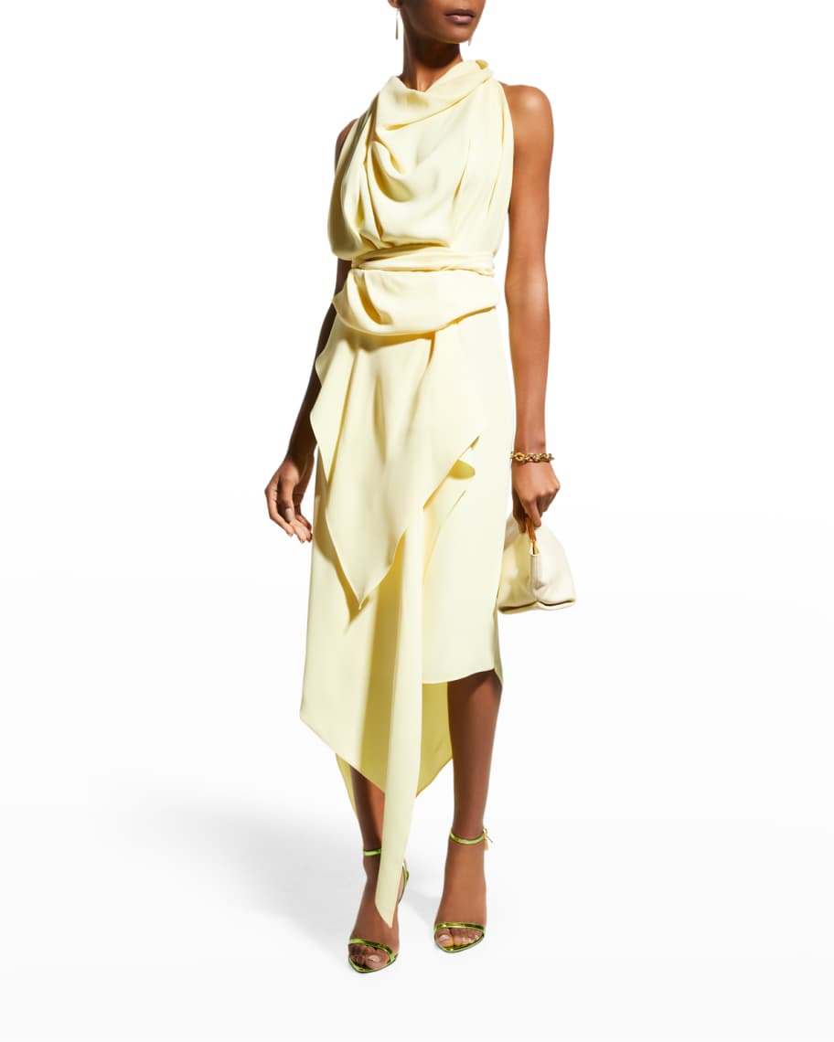 A.W.A.K.E. MODE Draped Open-Back Halter Top | Neiman Marcus