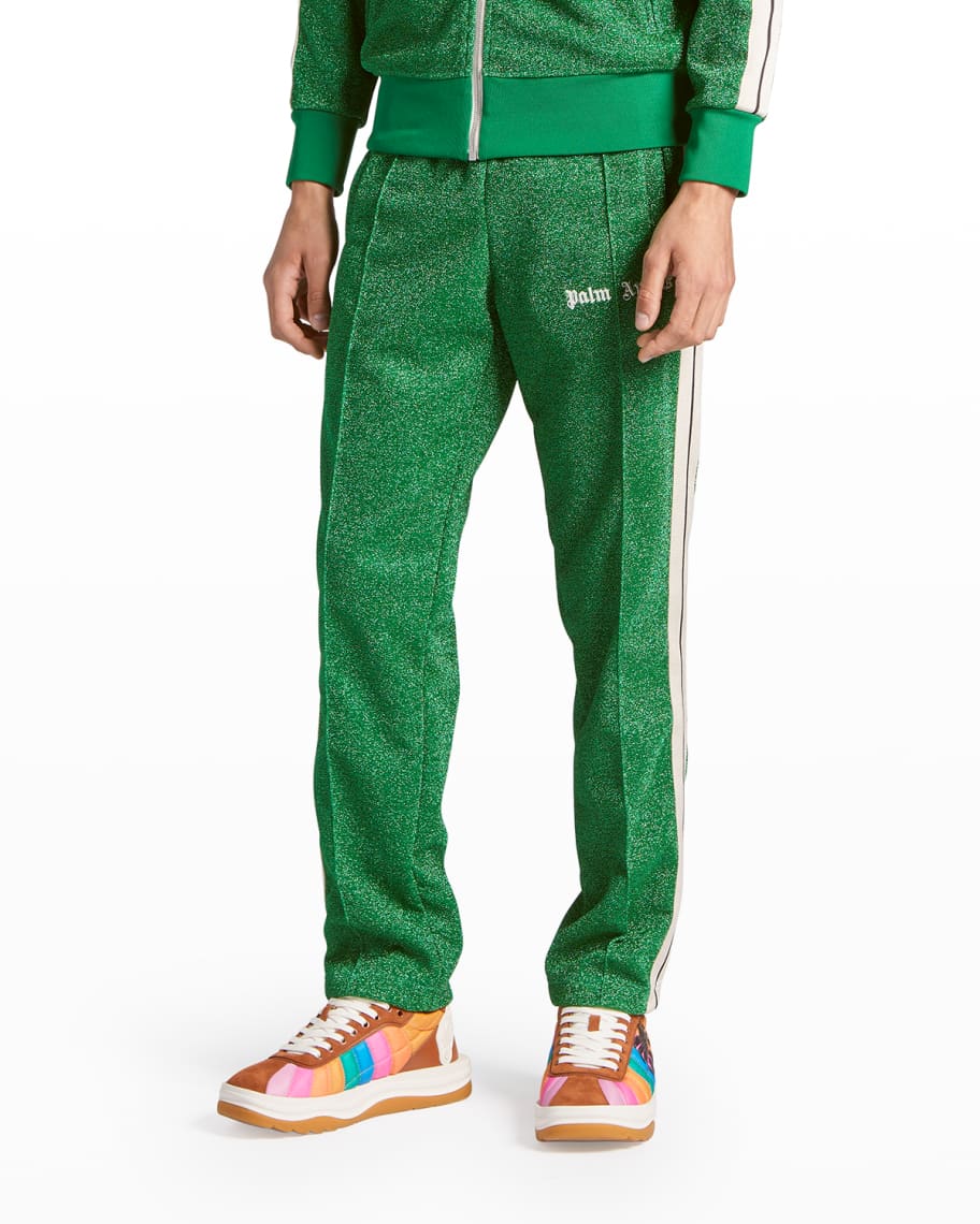 Palm Angels Men's Metallic Jersey Track Pants | Neiman Marcus