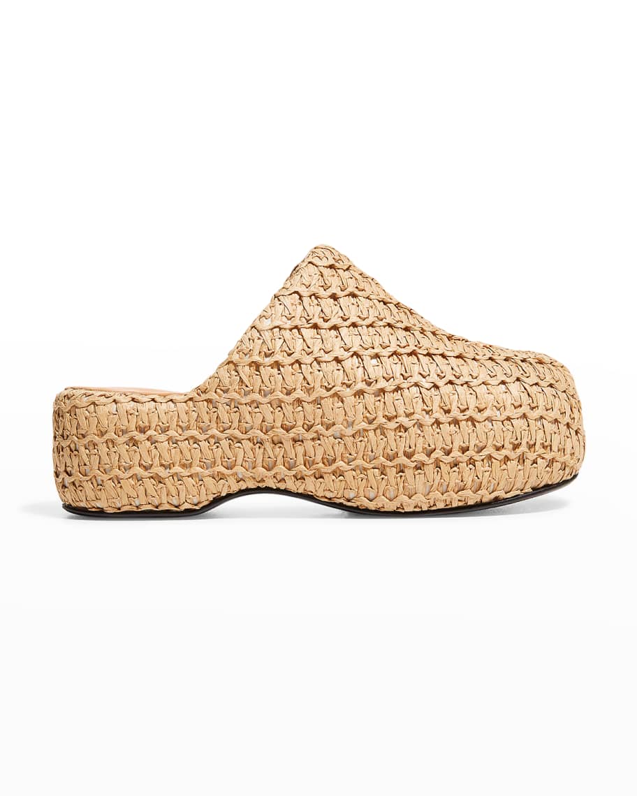 SIMONMILLER Bubble Straw Mule Clogs | Neiman Marcus
