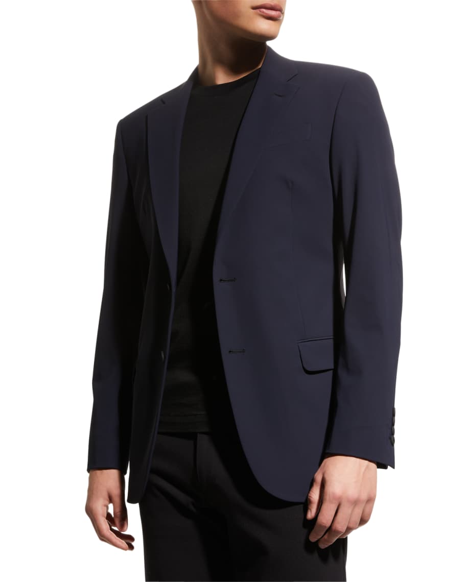 Emporio Armani Men's Solid Performance Stretch Sport Jacket | Neiman Marcus