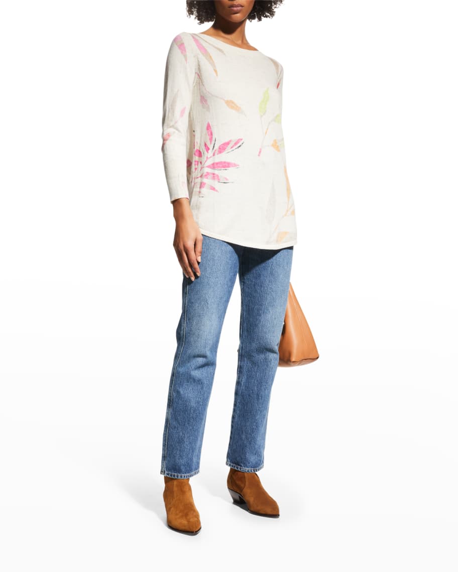 NIC+ZOE Rainbow Canopy Vital Boat-Neck Sweater | Neiman Marcus