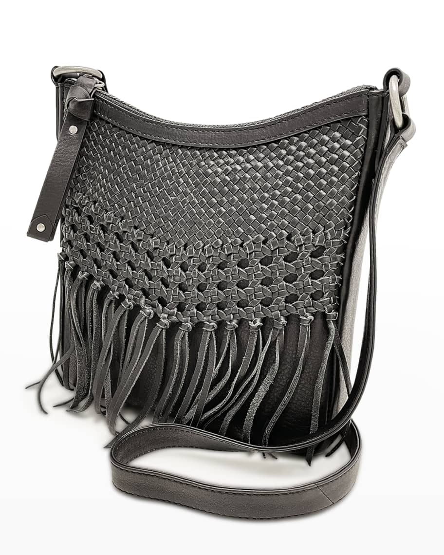 Frye Melissa Woven Fringe Swing Shoulder Bag | Neiman Marcus