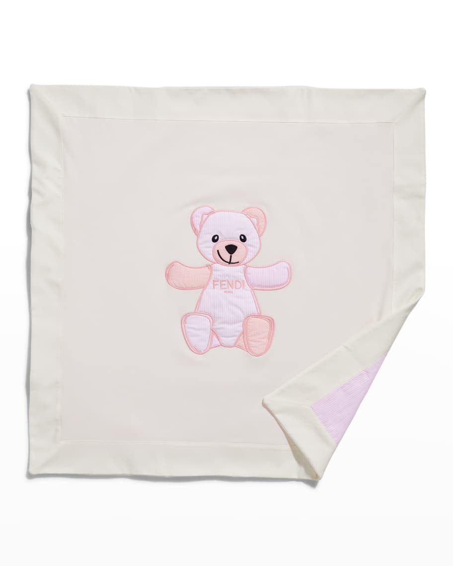 Fendi Kid's Large Bear Logo Baby Blanket | Neiman Marcus