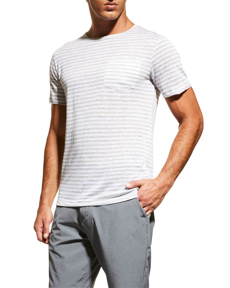 Onia Men's Linen Pocket T-Shirt | Neiman Marcus