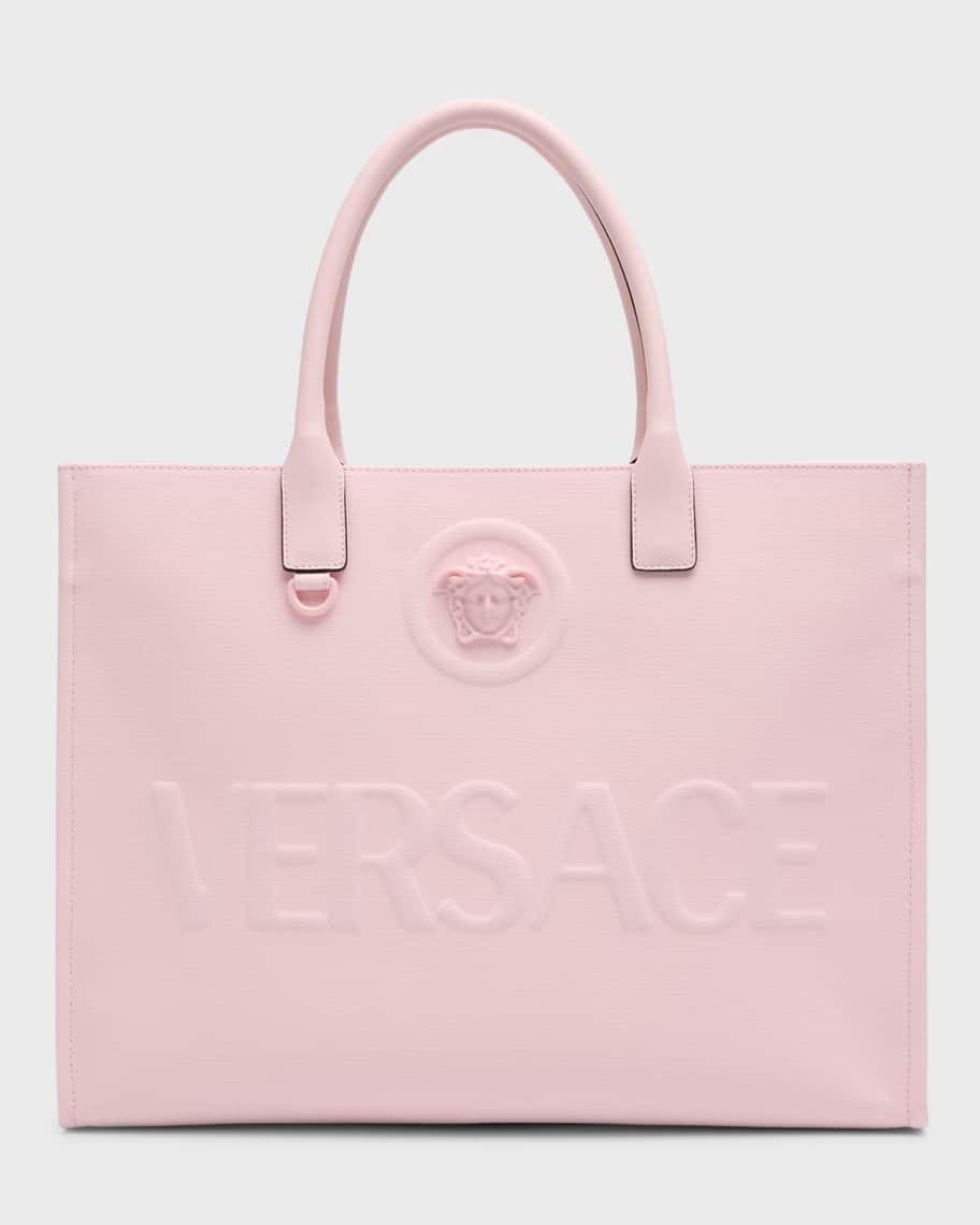 Versace La Medusa Logo Canvas Tote Bag | Neiman Marcus