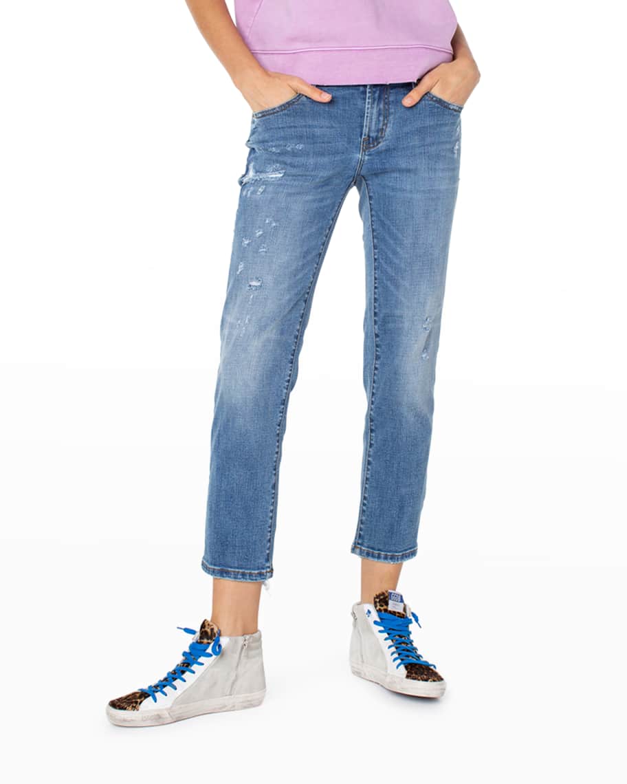 Serra by Joie Rucker Smashing Ultra Low-Rise Jeans | Neiman Marcus