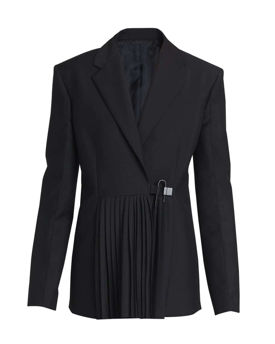 Givenchy U-Lock Pleated Blazer Jacket | Neiman Marcus