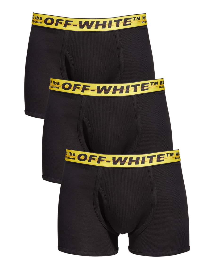 Off-White Men's Three-Pack Industrial Logo Boxer Briefs | Neiman Marcus