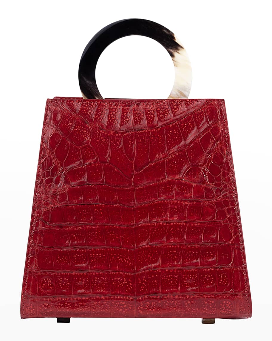 ADRIANA CASTRO Azza Crocodile Top-Handle Bag | Neiman Marcus