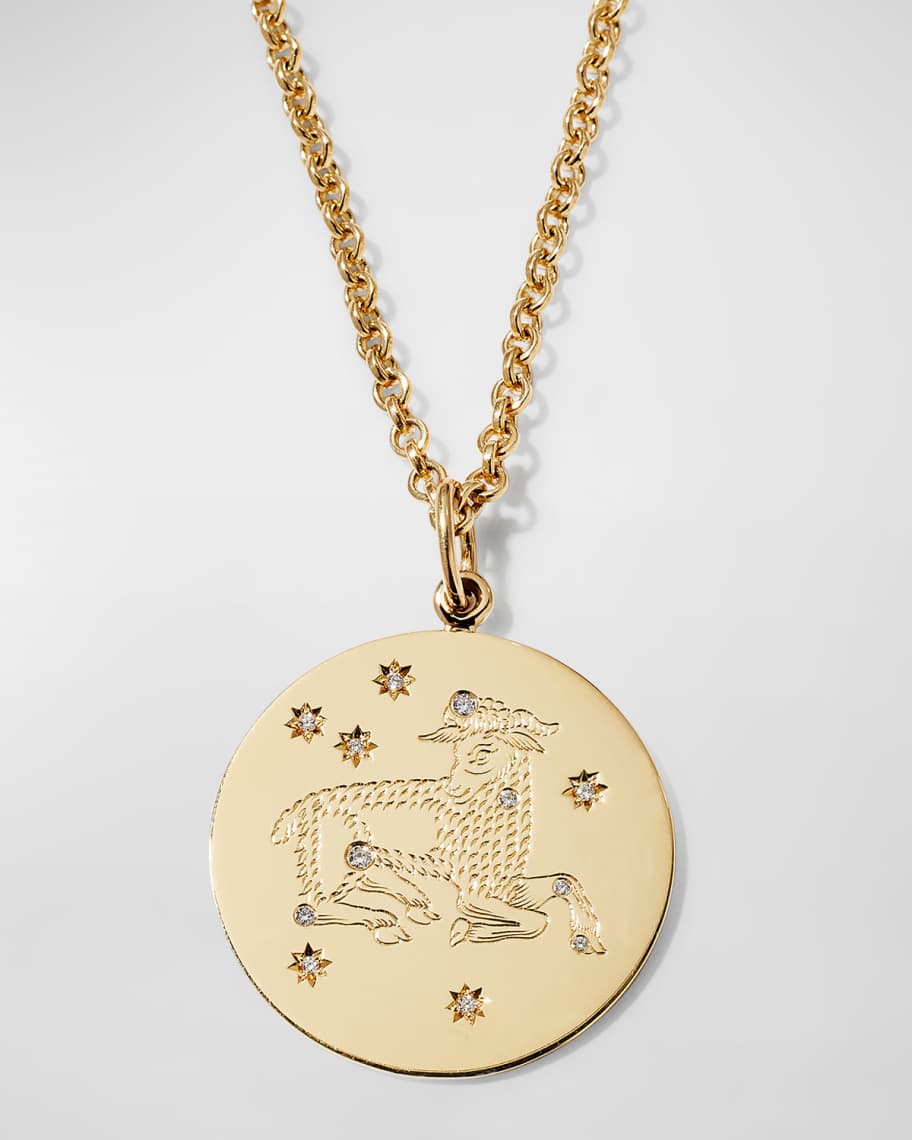 Verdura Yellow Gold Aries Diamond Pendant | Neiman Marcus