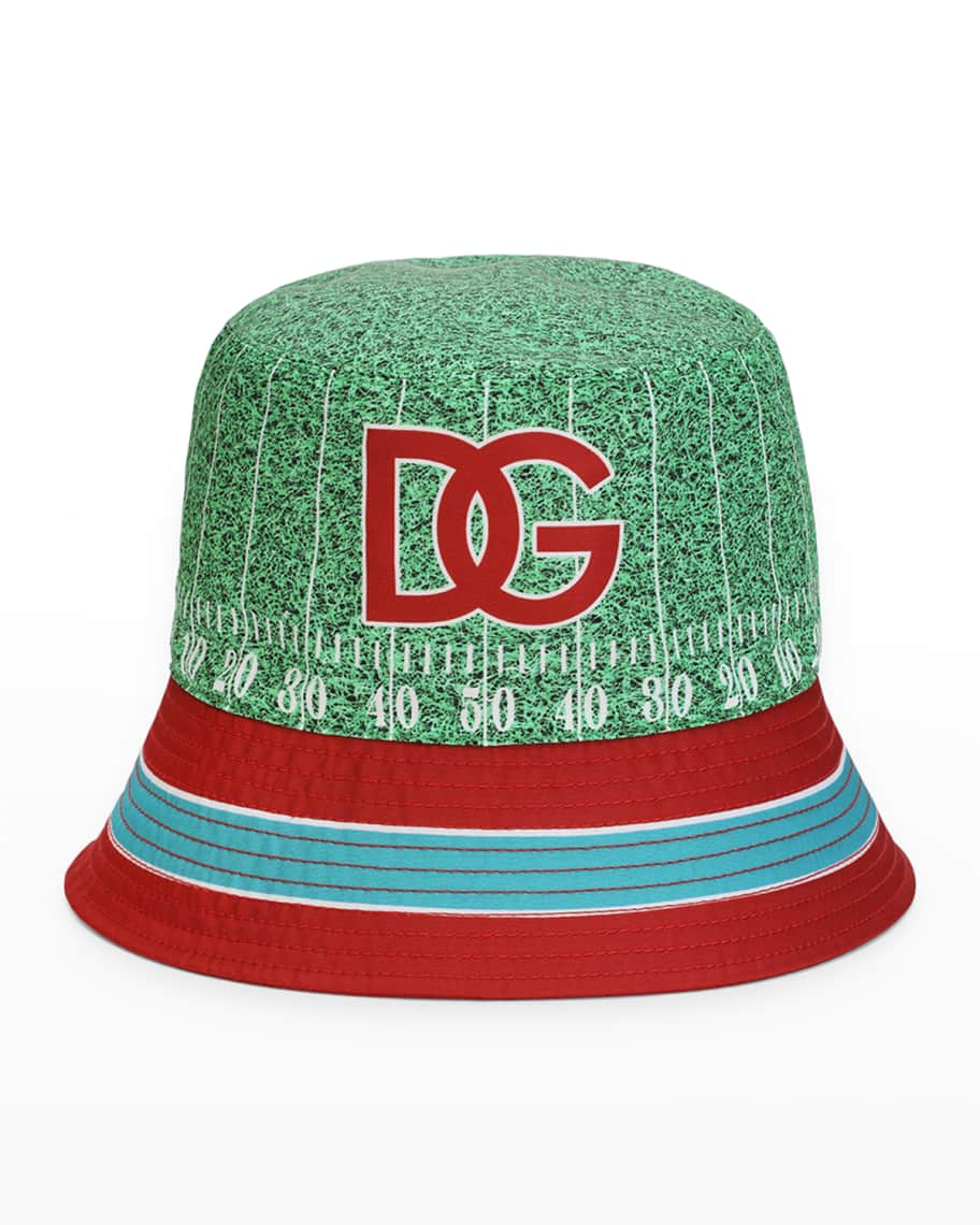 Dolce&Gabbana Men's DG-Logo & Football Field Print Bucket Hat | Neiman ...