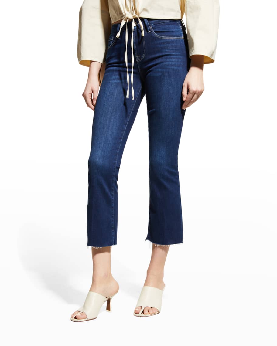 FRAME Le Crop Mini Boot-Cut Jeans | Neiman Marcus