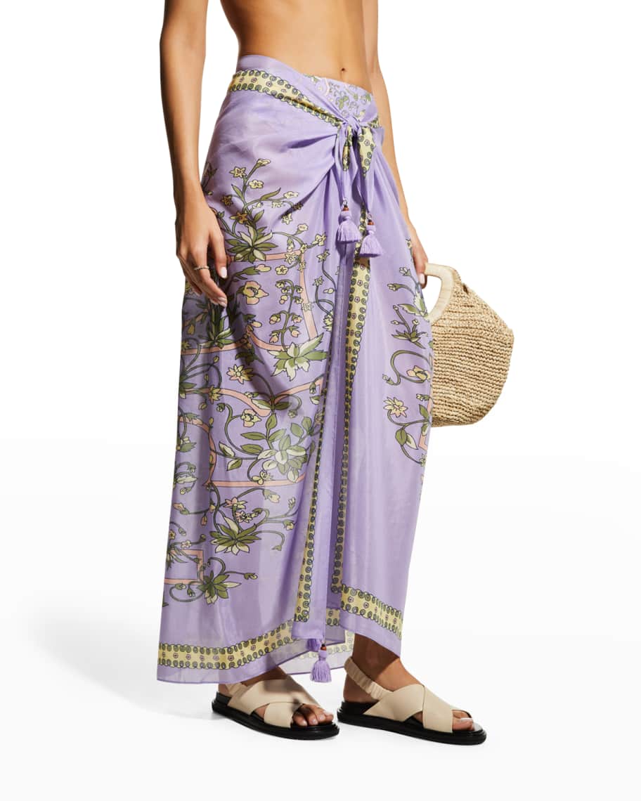 Tory Burch Coverup Cotton-Silk Pareo | Neiman Marcus
