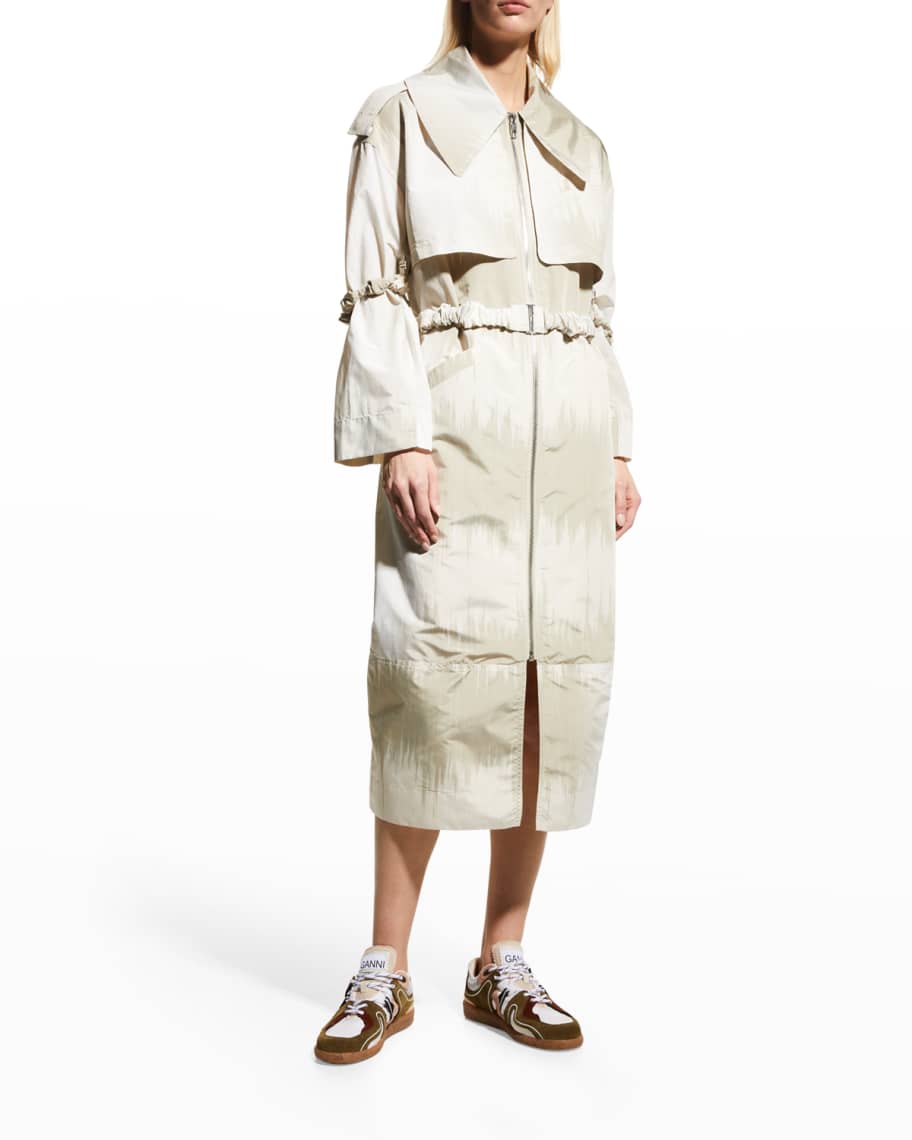 Ganni Crispy Shell Trench Coat | Neiman Marcus