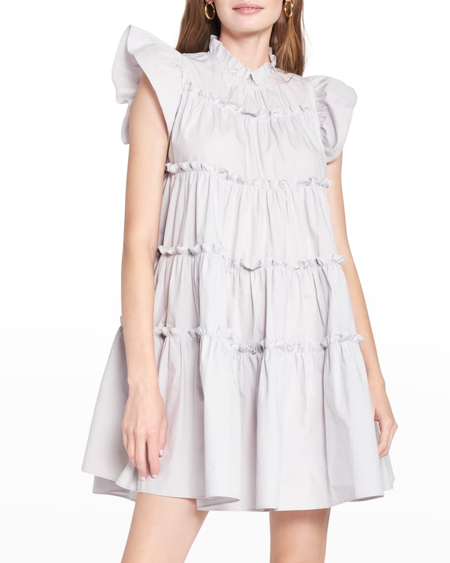 EN SAISON Rudy Tiered Ruffle Mini Dress | Neiman Marcus