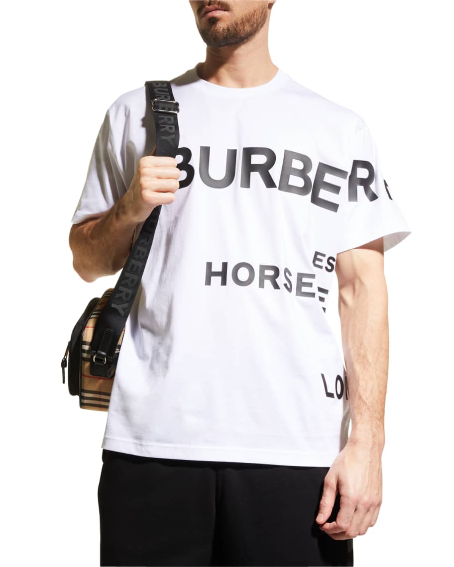 Burberry Men's Horseferry Print Cotton Oversized T-shirt | Neiman Marcus