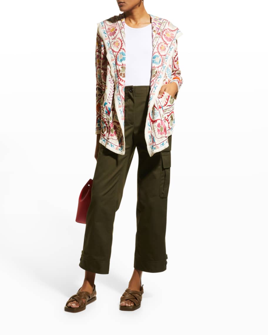 Johnny Was Bayou Embroidered Short Hoodie | Neiman Marcus