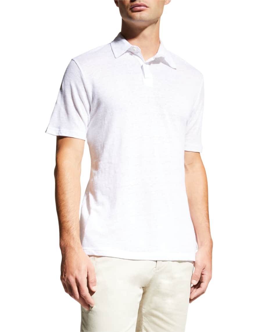 Onia Men's Linen Polo Shirt | Neiman Marcus