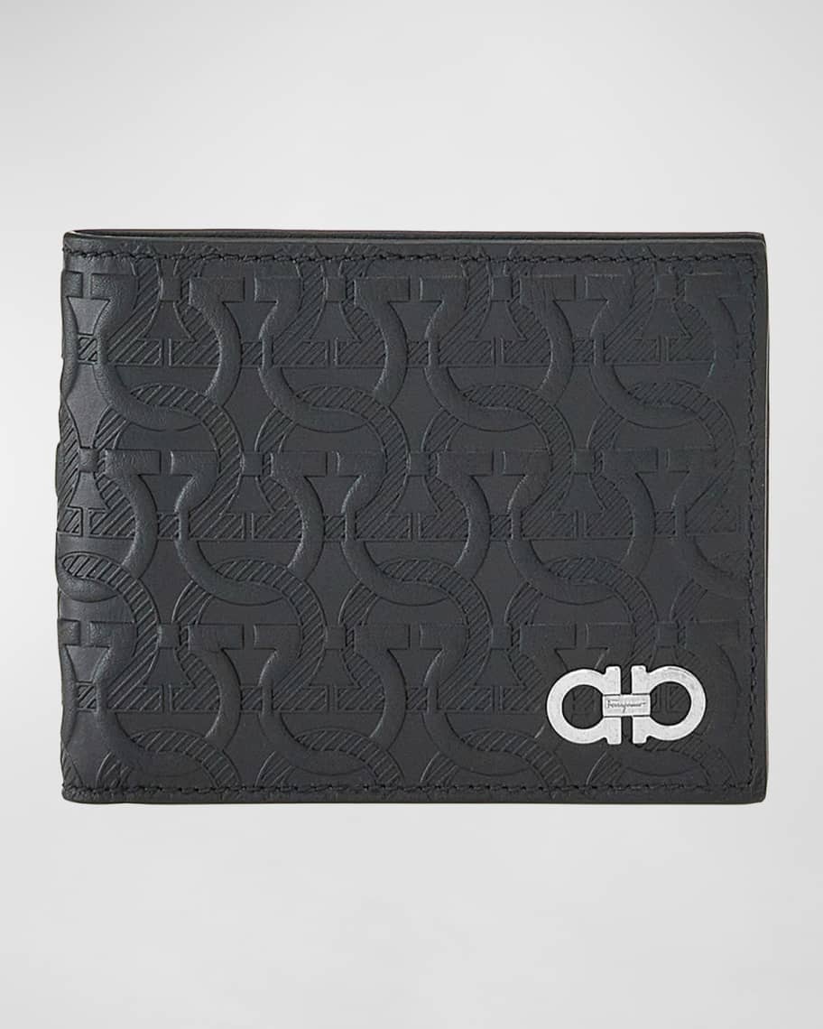 Ferragamo Men's Gancini-Embossed Leather Travel Billfold Wallet ...