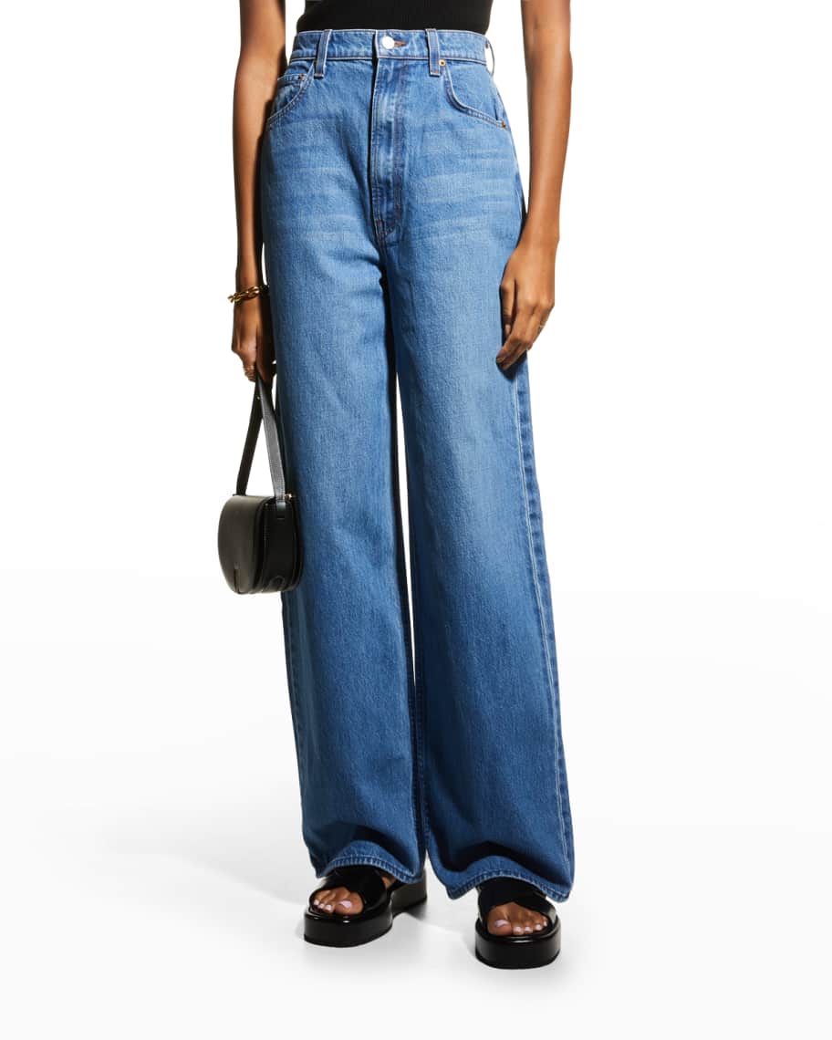MOTHER Snacks! The Yummy Puddle Jeans | Neiman Marcus