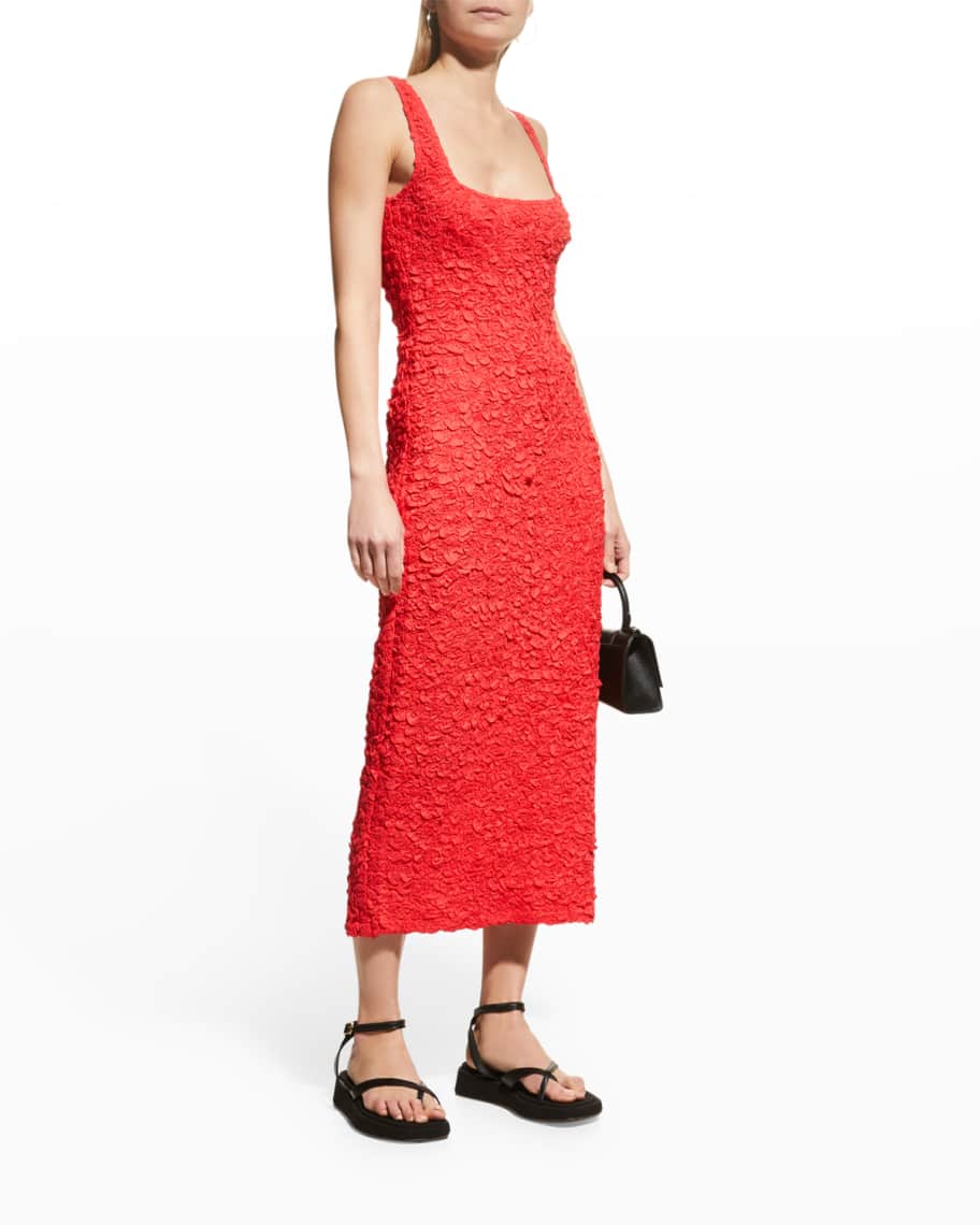 Mara Hoffman Sloan Popcorn Column Midi Dress | Neiman Marcus
