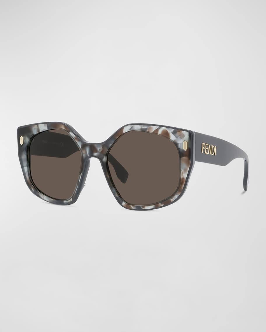 Fendi Geometric Acetate Butterfly Sunglasses | Neiman Marcus