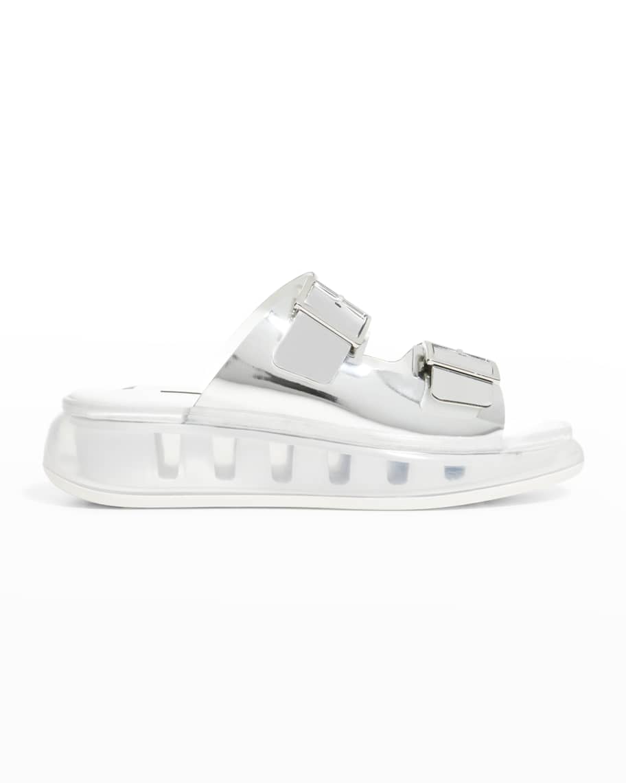 F_WD Kumo Mirror Dual-Buckle Sporty Sandals | Neiman Marcus