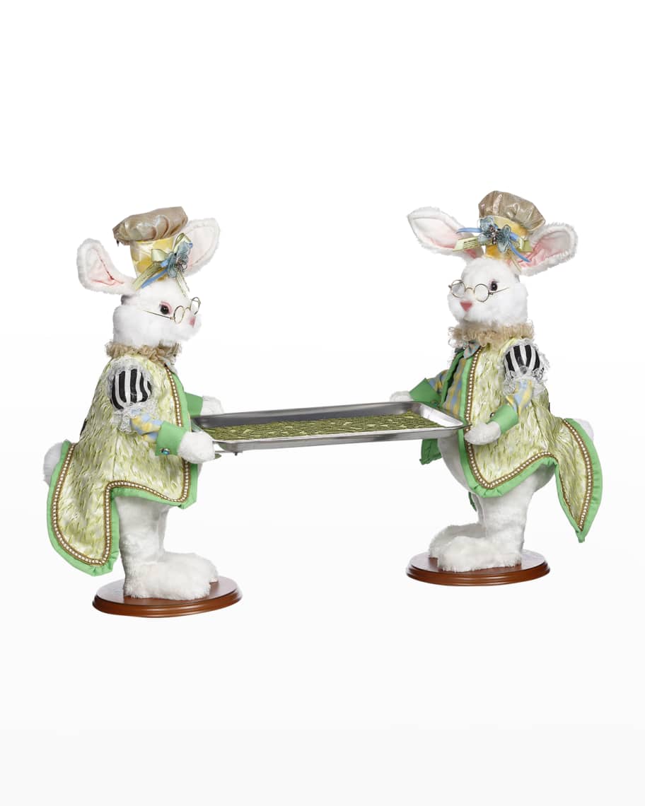 Mark Roberts 2 Rabbits Holding Tray- 20" | Neiman Marcus