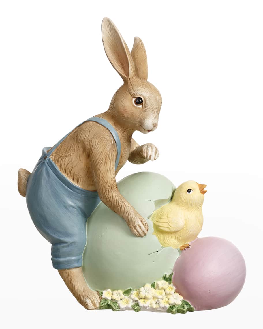 Mark Roberts Easter Rabbit with Egg and Chick, 9" | Neiman Marcus