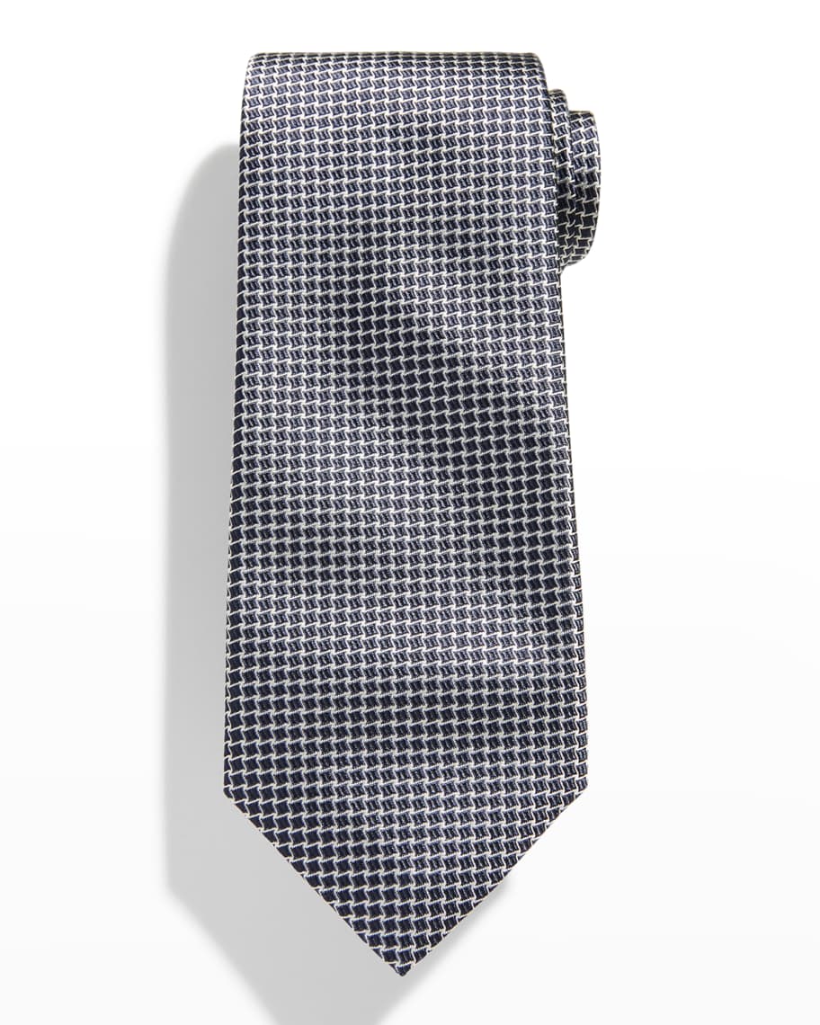 Isaia Men's Silk Geometric Tie | Neiman Marcus