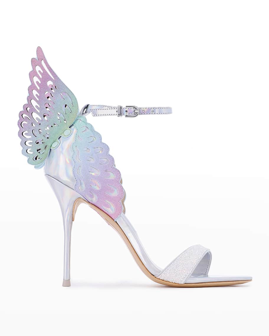 Sophia Webster Evangeline Multicolored Angel Wing Sandals | Neiman Marcus