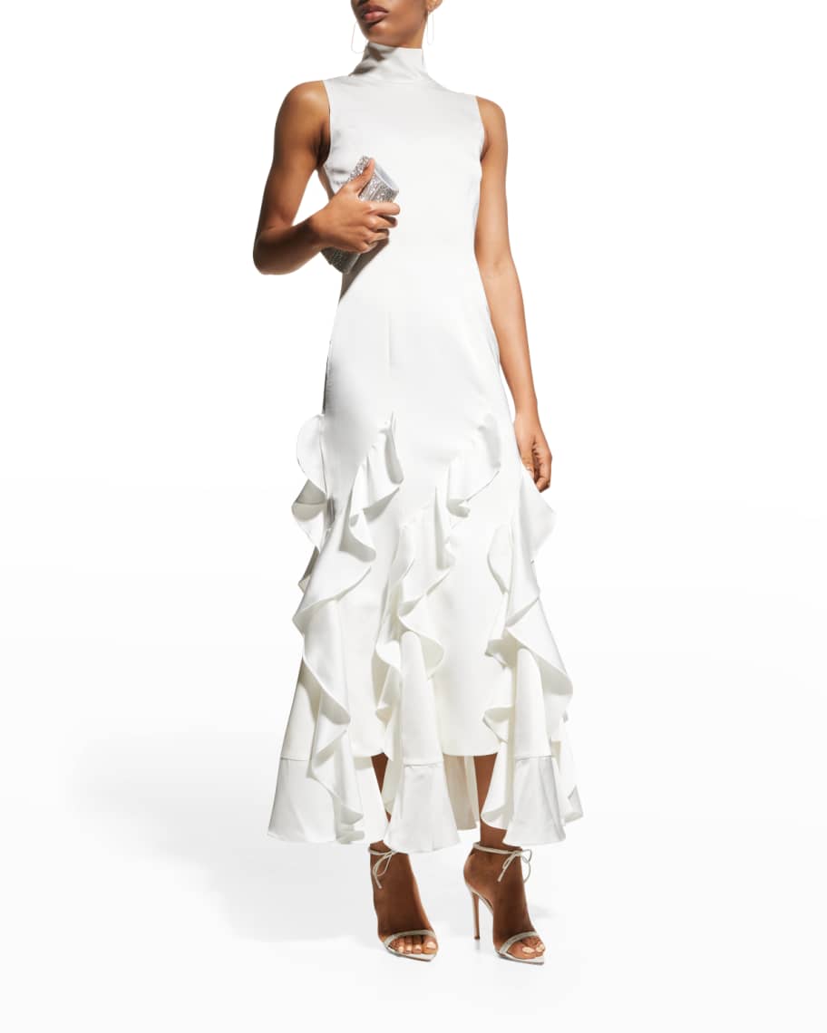 16ARLINGTON Lanao Cascading Ruffle Bridal Dress | Neiman Marcus