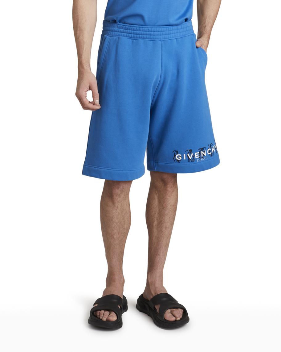 Givenchy Men's Boxy Reverse-Logo Shorts | Neiman Marcus