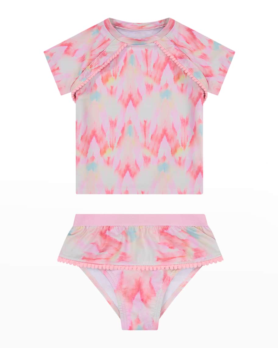 Andy & Evan Girl's Printed Rash Guard Bikini Set, Size 2T-6X | Neiman ...