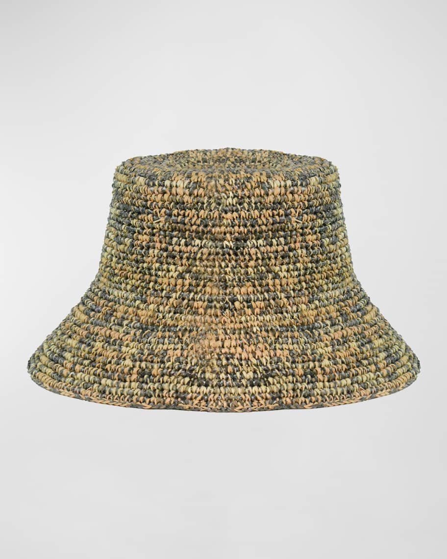 Sensi Studio The Traveler Multicolor Straw Bucket Hat | Neiman Marcus