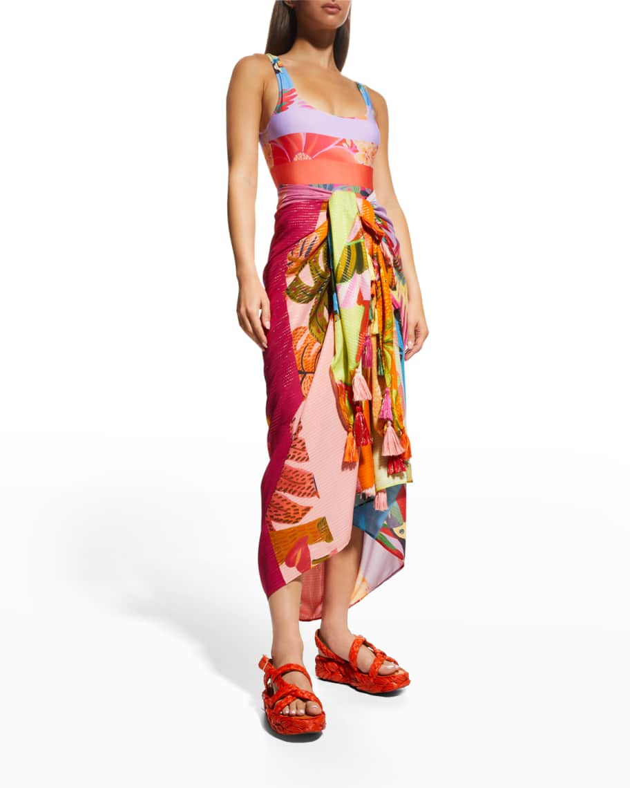 Farm Rio Rainbow Forest Sarong Coverup | Neiman Marcus