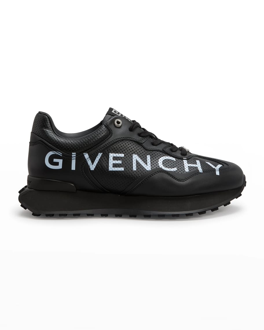 Givenchy Men's Perforated Leather Logo Sneakers | Neiman Marcus