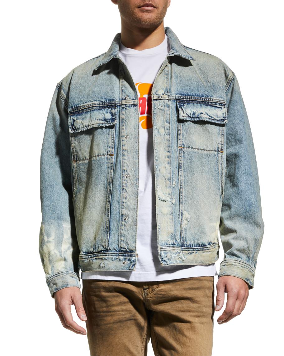 Hudson Men's Boxy Denim Trucker Jacket | Neiman Marcus