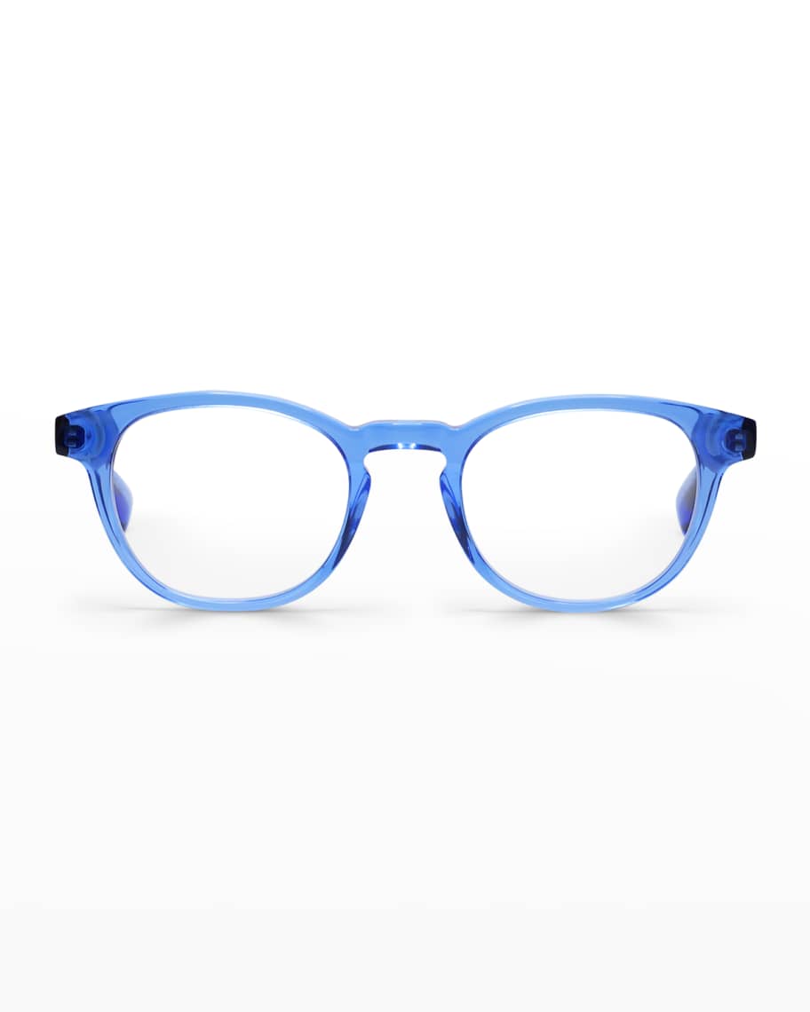 Eyebobs Blue Light Blocking Round Acetate Optical Glasses | Neiman Marcus