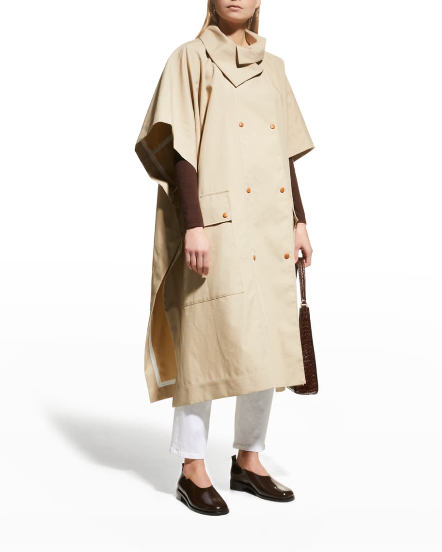 Lafayette 148 New York Oversized Stand-Collar Cape | Neiman Marcus