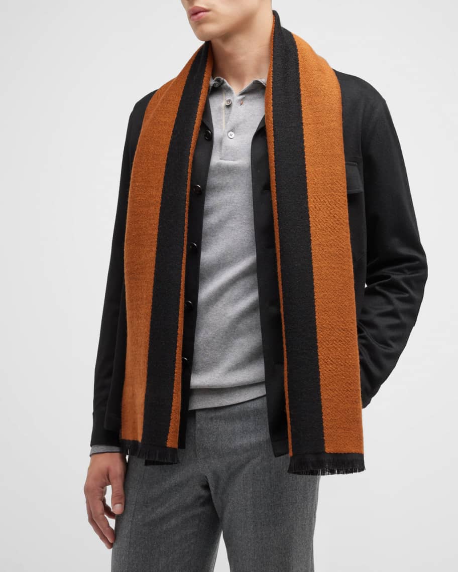 ZEGNA Men's Wool Signifier Scarf | Neiman Marcus