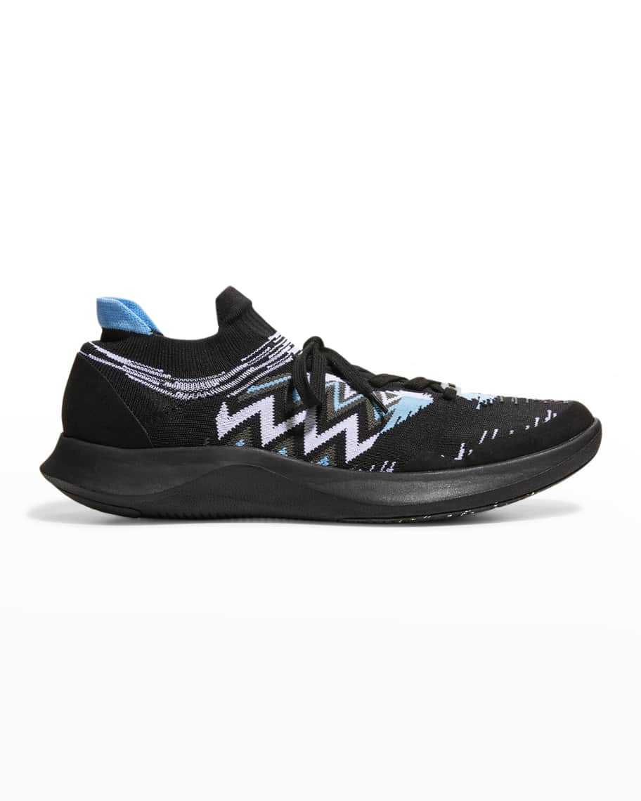 ACBC SRL x Missoni Men's Fly Knit Zigzag Sneakers | Neiman Marcus