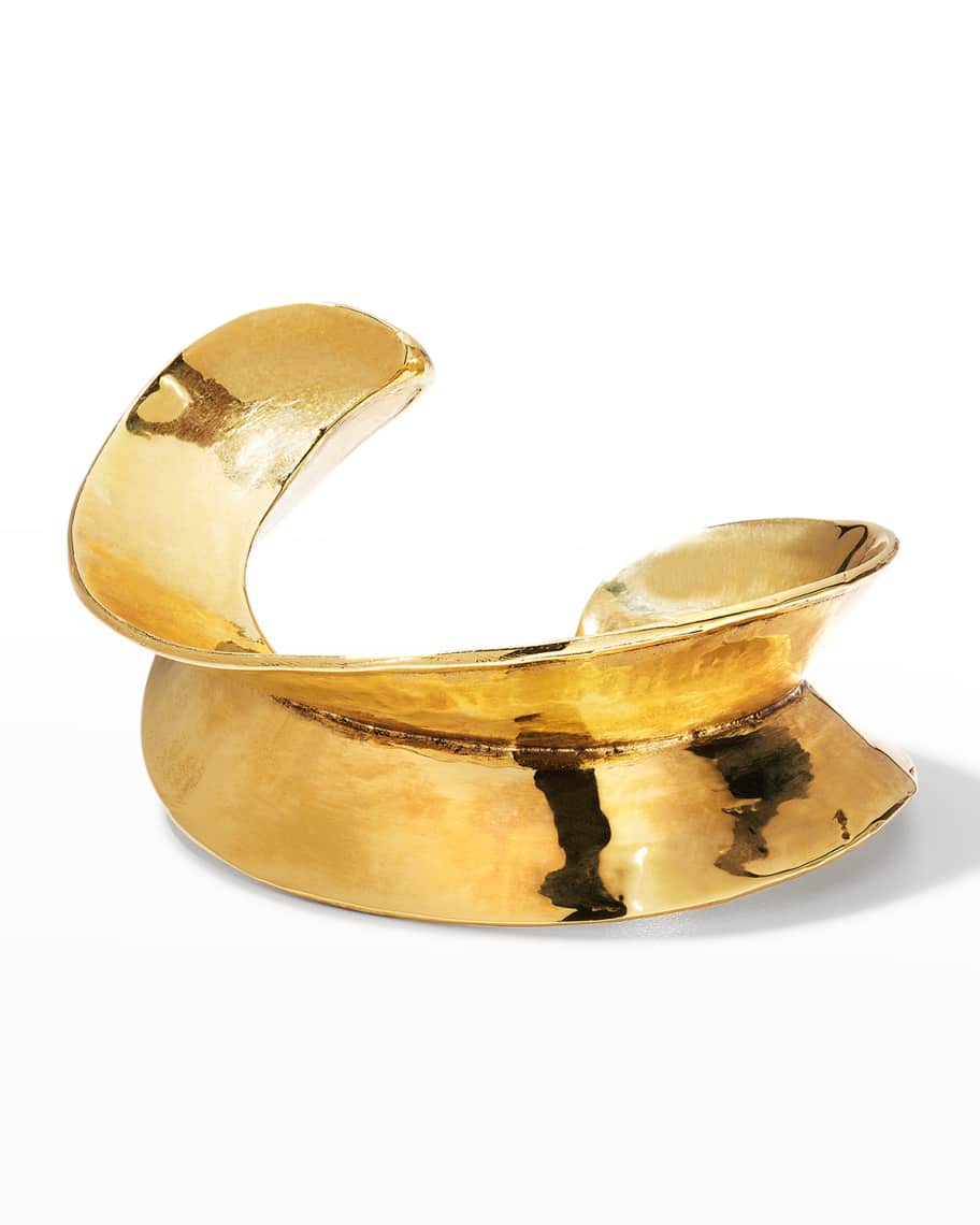Saint Laurent Sculpted Curve Cuff Bracelet | Neiman Marcus